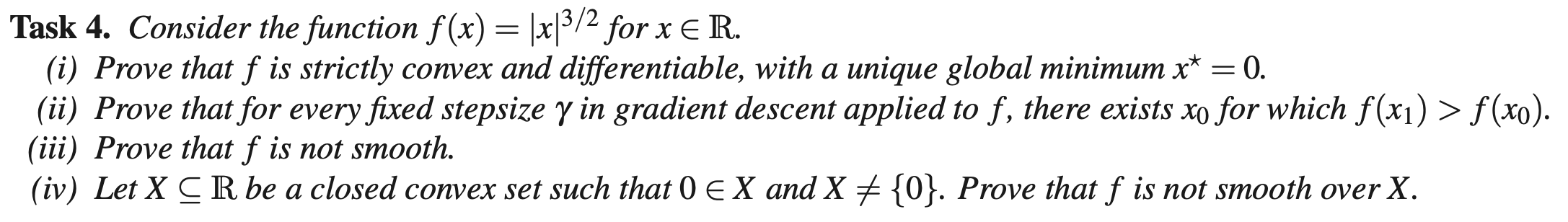 Solved Task 4. Consider the function f(x) = |x|3/2 for x E | Chegg.com