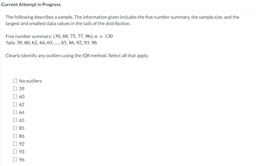 Solved The following describes a sample. The information | Chegg.com