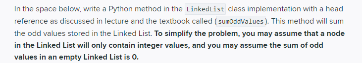 Solved In the space below, write a Python method in the | Chegg.com