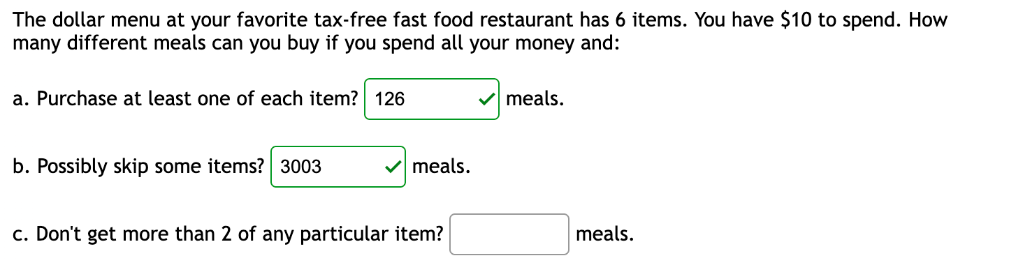 Solved The dollar menu at your favorite tax-free fast food | Chegg.com