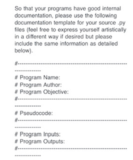 Solved So that your programs have good internal | Chegg.com