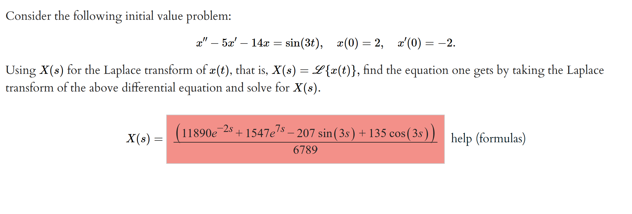 Solved Consider The Following Initial Value Problem 5344