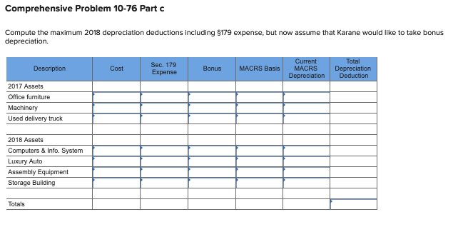 Required information Comprehensive Problem 10-76 (LO | Chegg.com