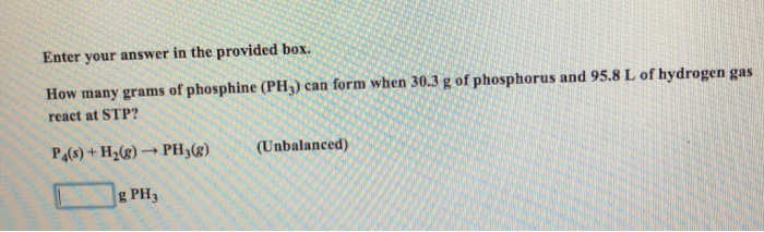 Solved Enter your answer in the provided box. A sample of an | Chegg.com