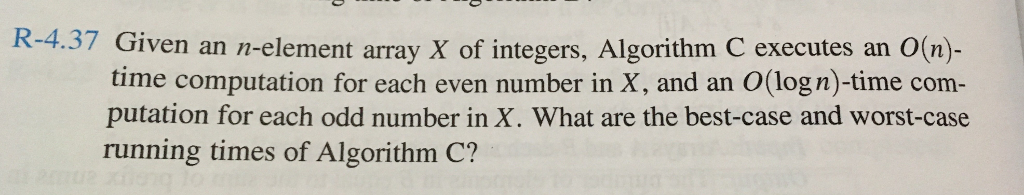 Solved R-4.37 Given an n-element array X of integers, | Chegg.com
