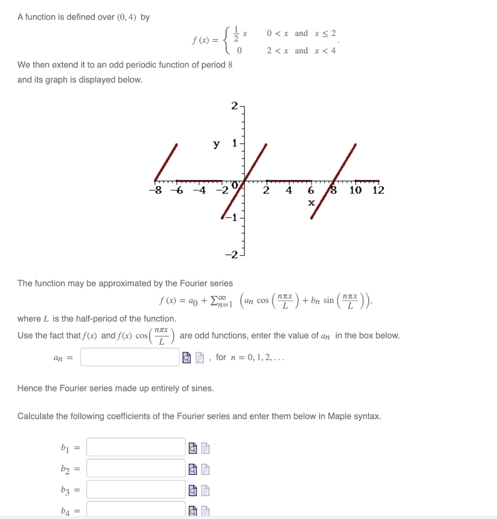 Solved A function is defined over (0,4) | Chegg.com