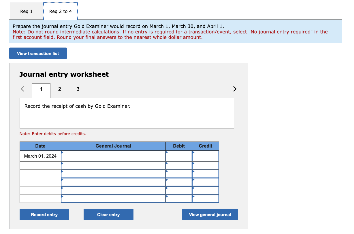 Solved Journal entry worksheet Record any necessary entry | Chegg.com