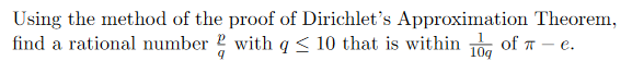 Solved Using the method of the proof of Dirichlet's | Chegg.com