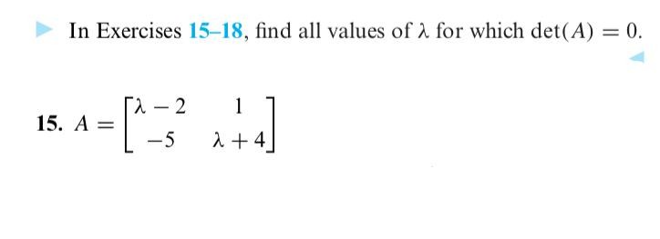 Solved In Exercises 15–18, find all values of 2 for which | Chegg.com