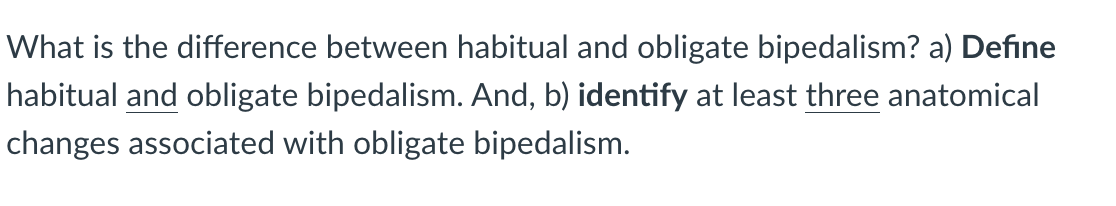 Solved What is the difference between habitual and obligate | Chegg.com