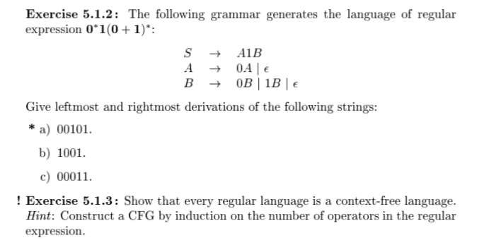 Solved Exercise 512 The Following Grammar Generates The