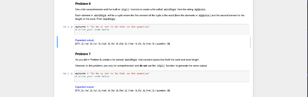 Solved Problem 6 Use a list comprehension and the built-in | Chegg.com