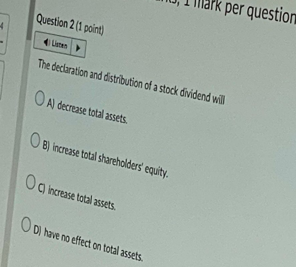 Solved Question 2 (1 ﻿point)The declaration and distribution | Chegg.com