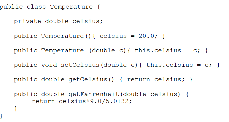 Solved Use a for loop to instantiate the Temperature objects | Chegg.com