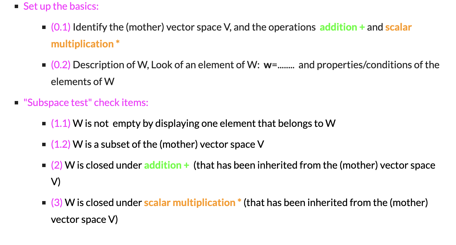 Solved In Exercises 1-2, use the Subspace Test to determine | Chegg.com
