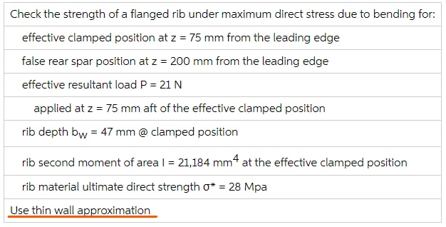 Solved Check the strength of a flanged rib under maximum | Chegg.com