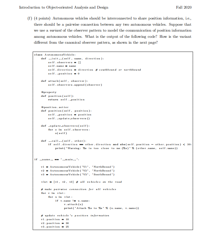 Solved Introduction to Object-oriented Analysis and Design | Chegg.com