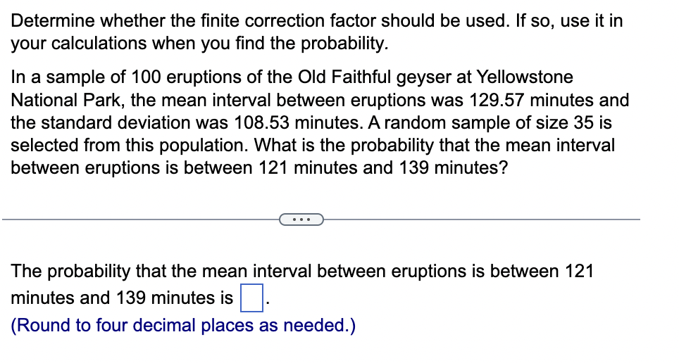 [solved] Determine Whether The Finite Correction Factor Sh