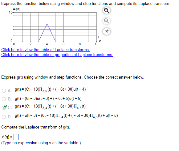 Solved Click here to view the table of Laplace transforms. | Chegg.com
