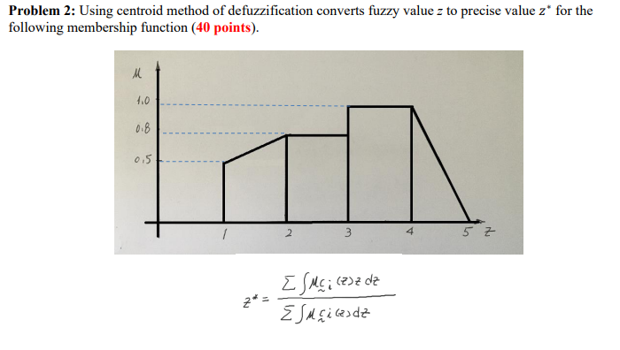 Solved Problem 2: Using centroid method of defuzzification | Chegg.com