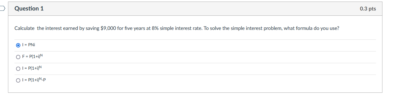 Solved Question 10.3 ﻿ptsCalculate the interest earned by | Chegg.com