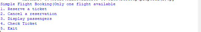 Solved Python Simple airline ticket reservation program. The | Chegg.com