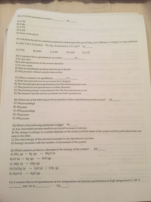 Solved Print Name (CAPS) : T#: Date: MULTIPLE CHOICE. Choose | Chegg.com