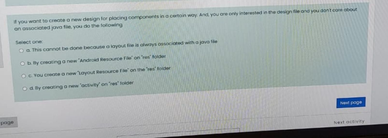 Solved If you want to create a new design for placing | Chegg.com