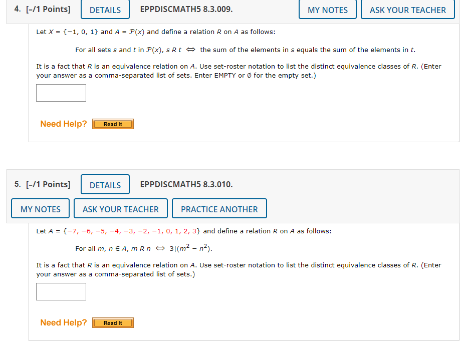 Solved 4. [-/1 Points) DETAILS EPPDISCMATH5 8.3.009. MY | Chegg.com