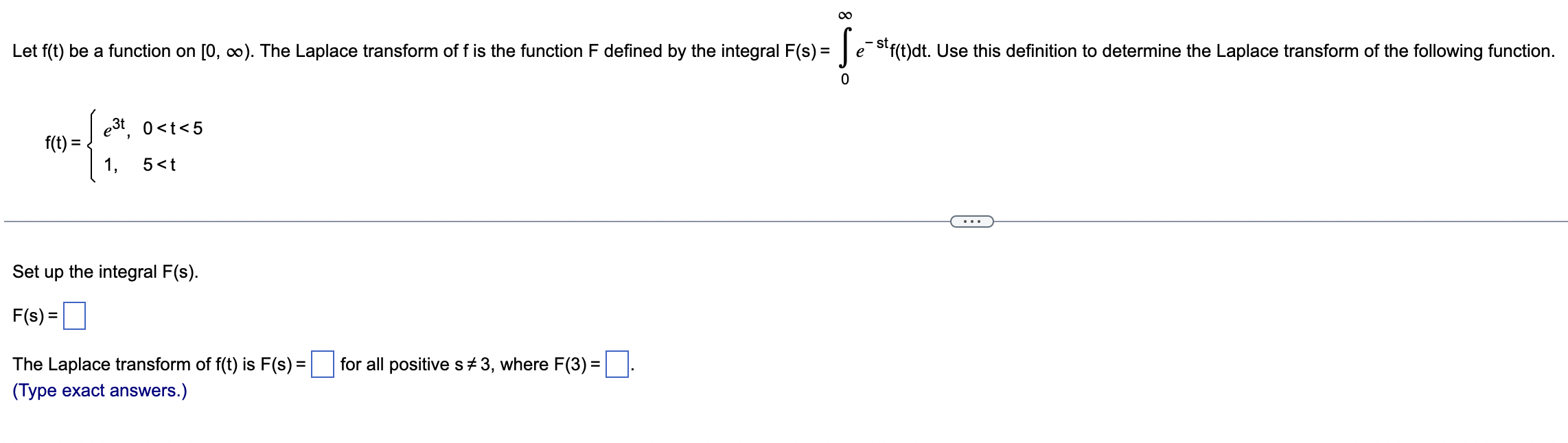 Solved Let f(t) be a function on [0,∞). The Laplace | Chegg.com