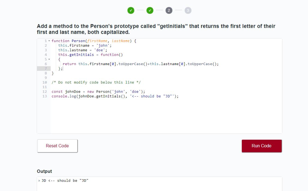 Solved Add a method to the Person's prototype called | Chegg.com