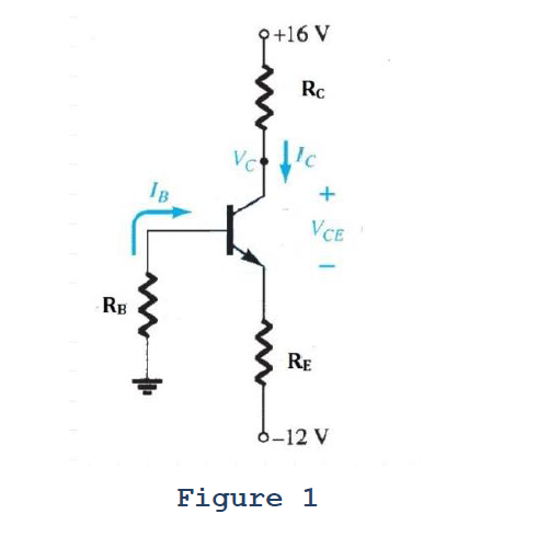 Solved For the circuit shown in Fig. 1, VCE=8 V,IC=0.741 mA | Chegg.com
