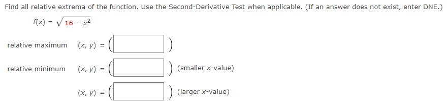 Solved Find all relative extrema of the function. Use the | Chegg.com