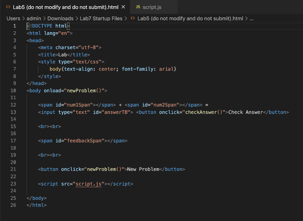 Solved Each time you open the webpage, it will give you two | Chegg.com