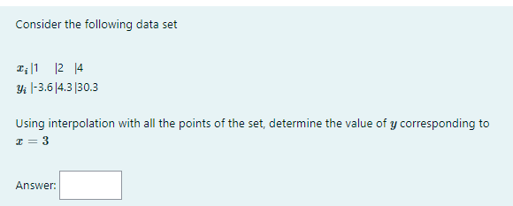 Solved Consider the following data set | Chegg.com