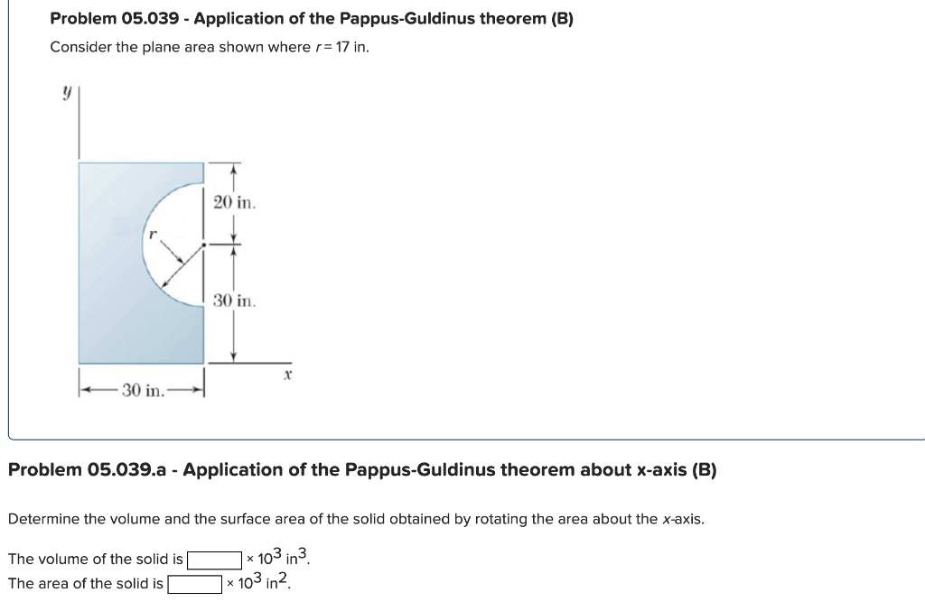 Solved Problem 05.039 - Application of the Pappus-Guldinus | Chegg.com