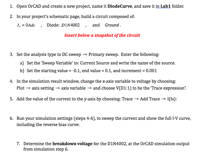 1. Open OrCAD and create a new project, name it | Chegg.com