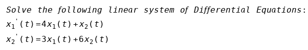 Solved Solve the following linear system of Differential | Chegg.com