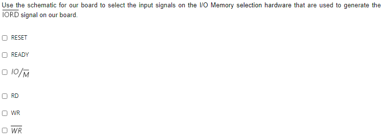Solved 16 17 On Our Board When The 8088 Output Pin 28 
