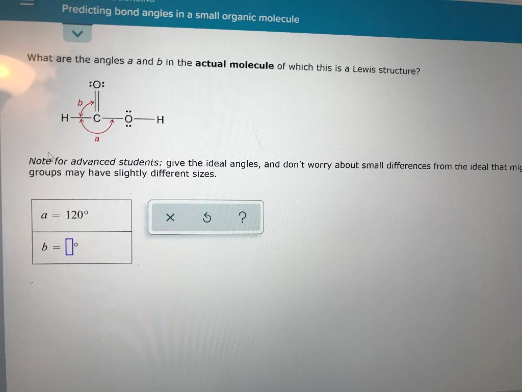 Solved Predicting bond angles in a small organic molecule | Chegg.com