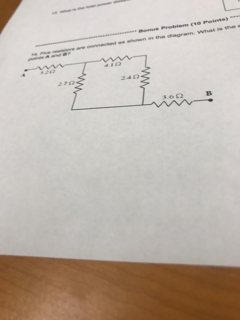 Solved Five resistors are connected as shown in the diagram, | Chegg.com