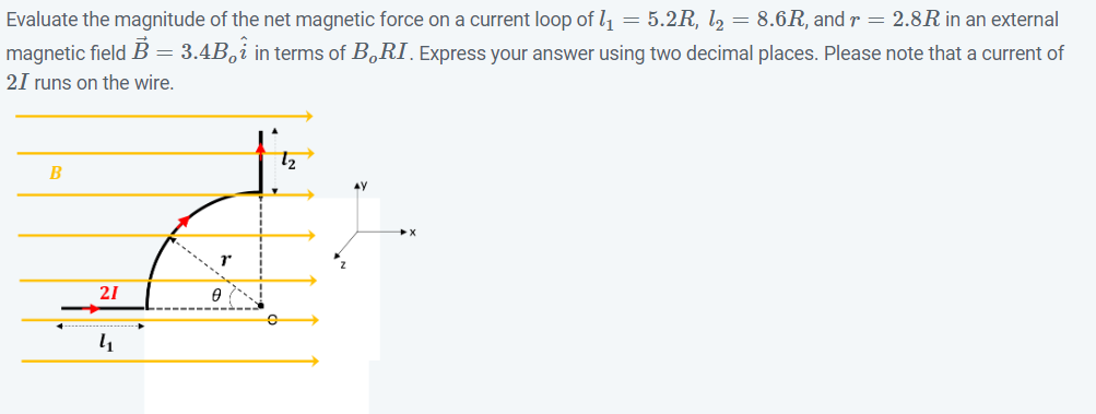 Solved Evaluate the magnitude of the net magnetic force on a | Chegg.com