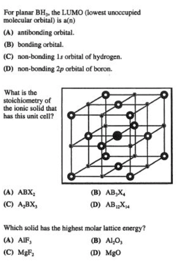 Solved For planar BH3, the LUMO (lowest unoccupied molecular | Chegg.com