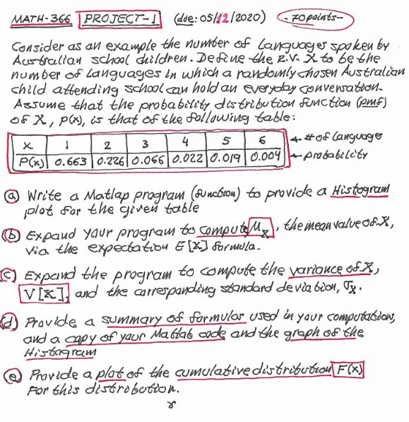 MATH-366 PROJECT-] doe: 05/12/2020) 70 points- | Chegg.com