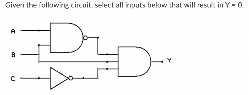 Solved For each circuit, write all input combinations that | Chegg.com