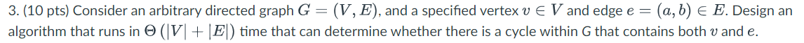 Solved 3. (10 pts) Consider an arbitrary directed graph | Chegg.com