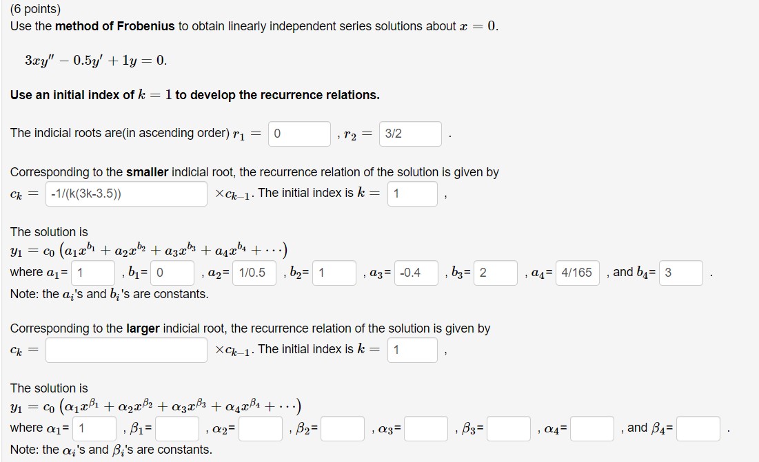 Solved please help with the problems that have the blank | Chegg.com