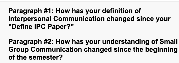 Paragraph \#1: How has your definition of | Chegg.com