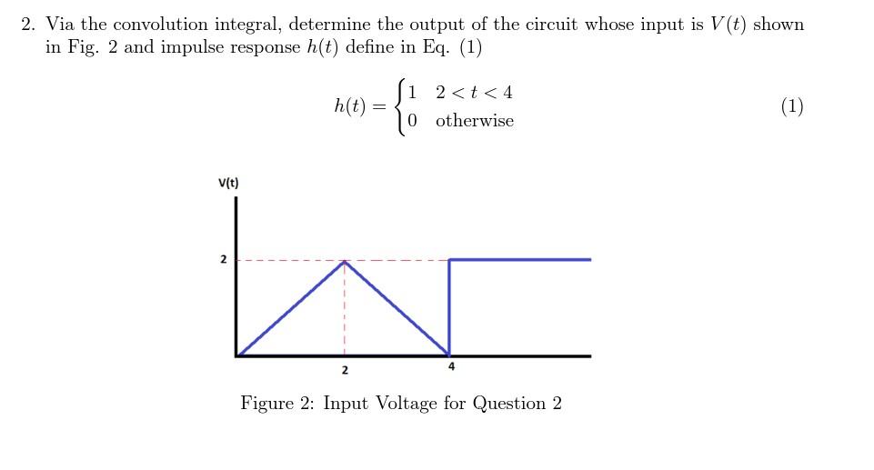Solved Via the convolution integral, determine the output of | Chegg.com