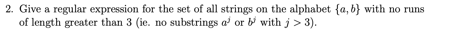 Solved 2. Give a regular expression for the set of all | Chegg.com